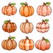 50+ Fall Pumpkins Clipart Bundle, Watercolor Autumn Pumpkin Collection ...