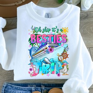 Aw Ship It's a Besties Trip Png Sublimation Design, Cutting Files ...