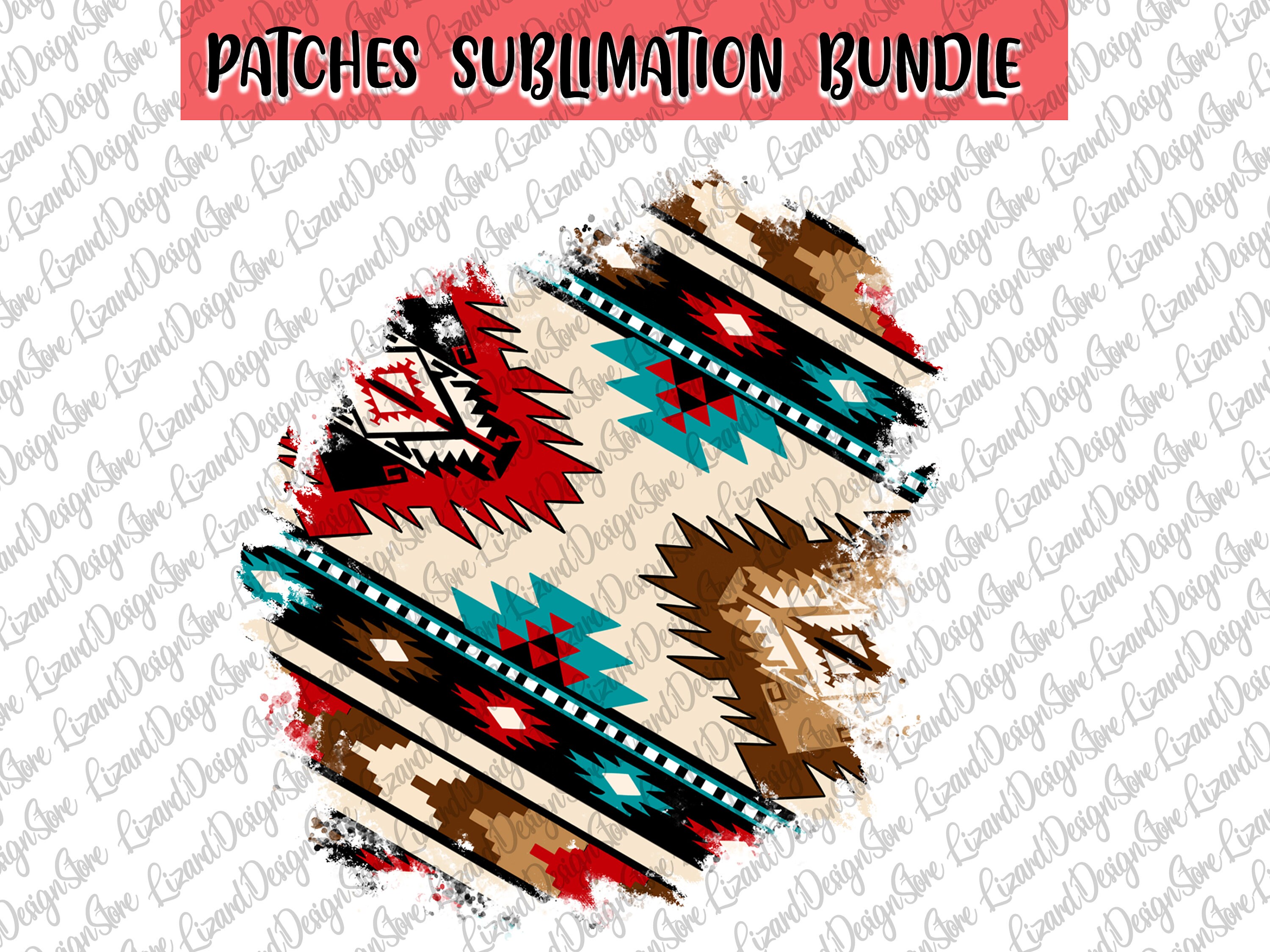 Aztec Cowhide PNG Patch Bundle Sublimation Design, Aztec Patches, Aztec ...