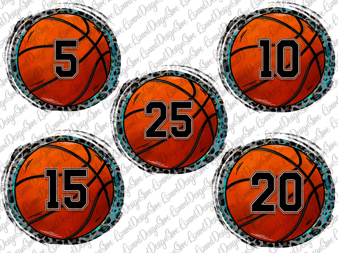 Basketball Number Bundle Design Basketball Number Png 5 10 - Etsy