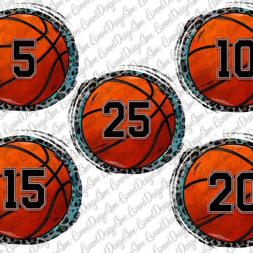 Basketball Number Bundle Design Basketball Number Png 5 10 - Etsy