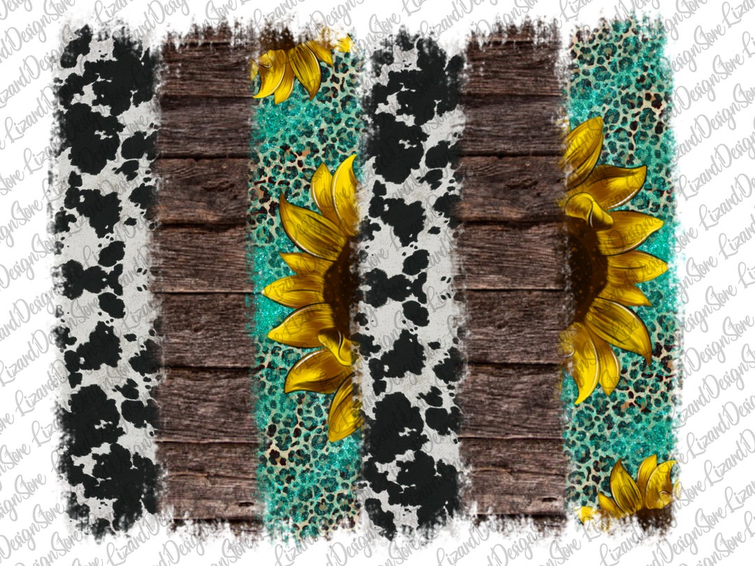 Western Cowhide Leopard Sunflower Background Png, Wood Frame Background ...