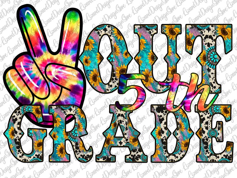 Peace Out Fifth Grade Png File Peace Png Western Pngout - Etsy