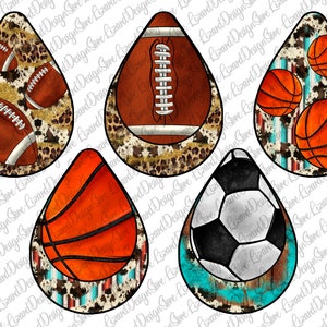 Sport Bundle Teardrop Png File, Basketball Teardrop Earrings,american ...