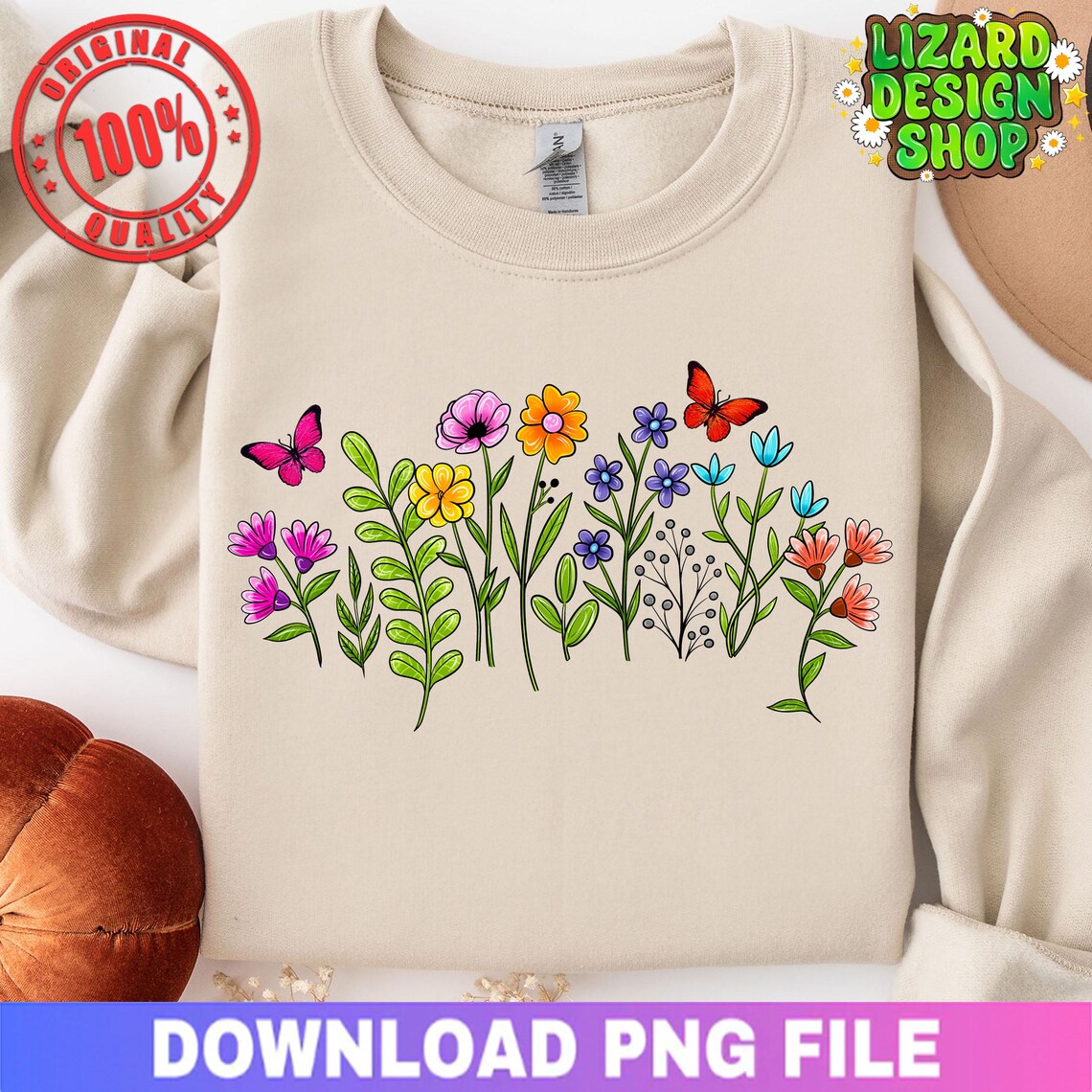 Flowers Png Sublimation Design,colorful Floral, Flowers Png,cute ...