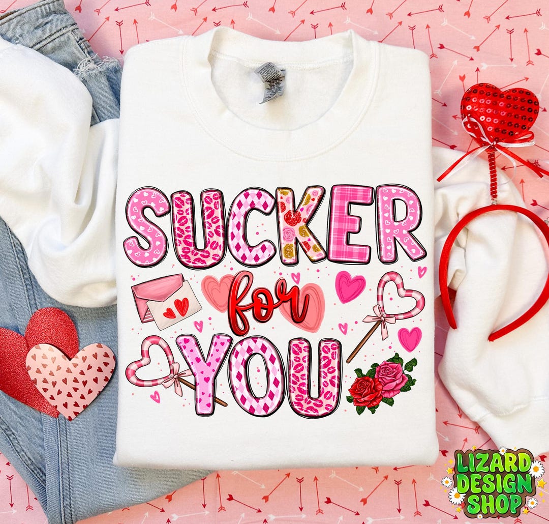 Sucker for You Png, Happy Valentines Day Png, Retro Valentine Png ...