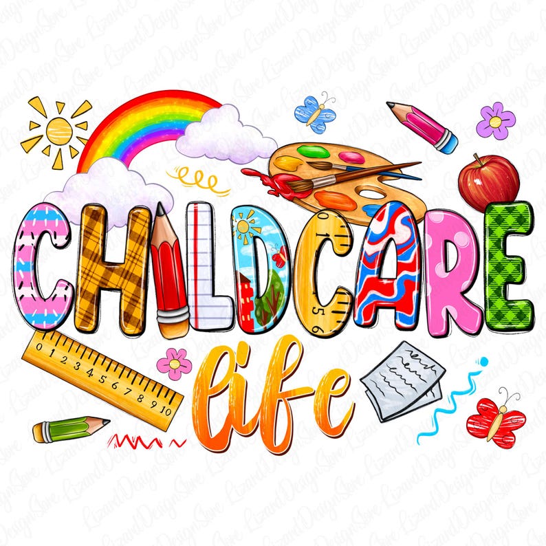 Childcare Life Png Sublimation Design Download, Western Childcare Png ...