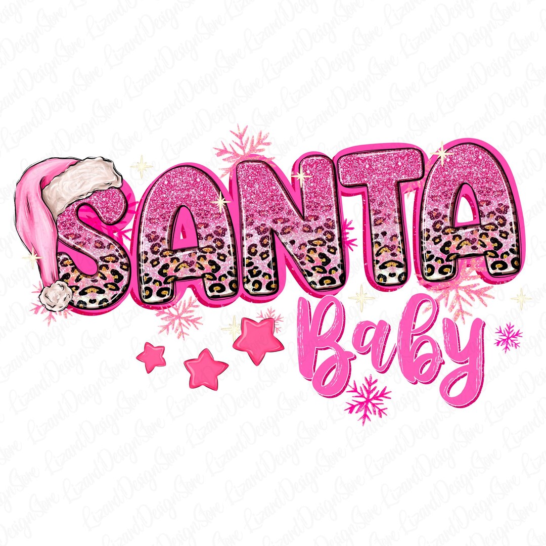 Santa Baby Pink Christmas Png Sublimation Design Download,christmas Png ...