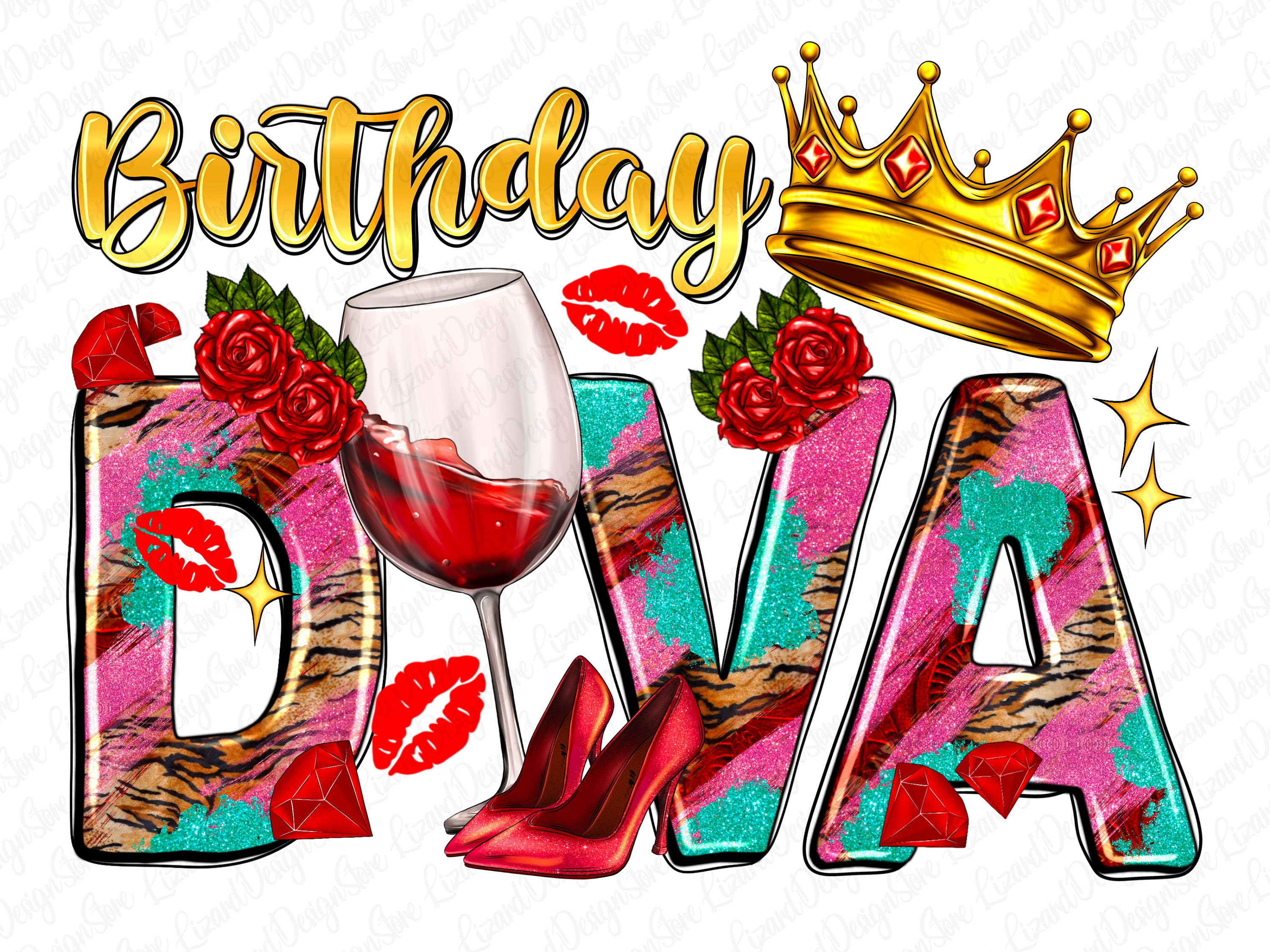 Feliz Cumpleaños Diva Clip Art