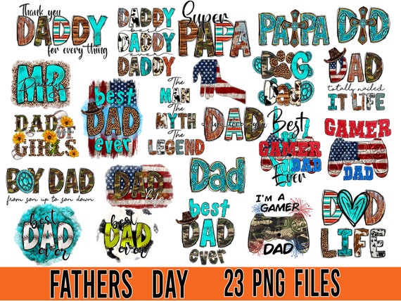 Fathers Day Png Bundle Sublimation Design Father's Day - Etsy
