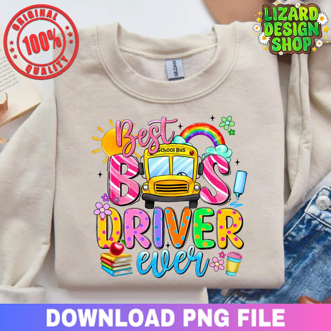 Best Bus Driver Ever Png Sublimation Design Download, Back to School ...