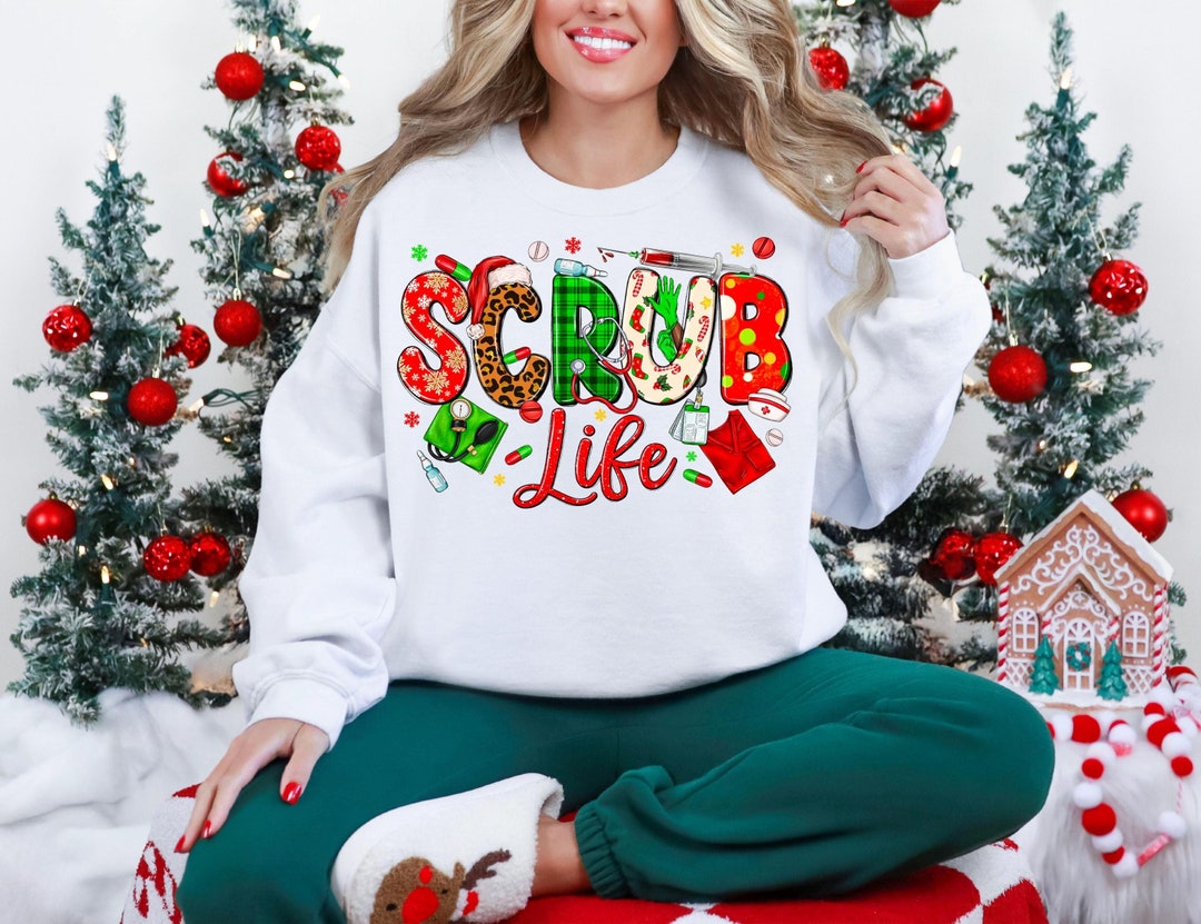 Scrub Life Christmas Png Sublimation Design Download, Christmas Png ...
