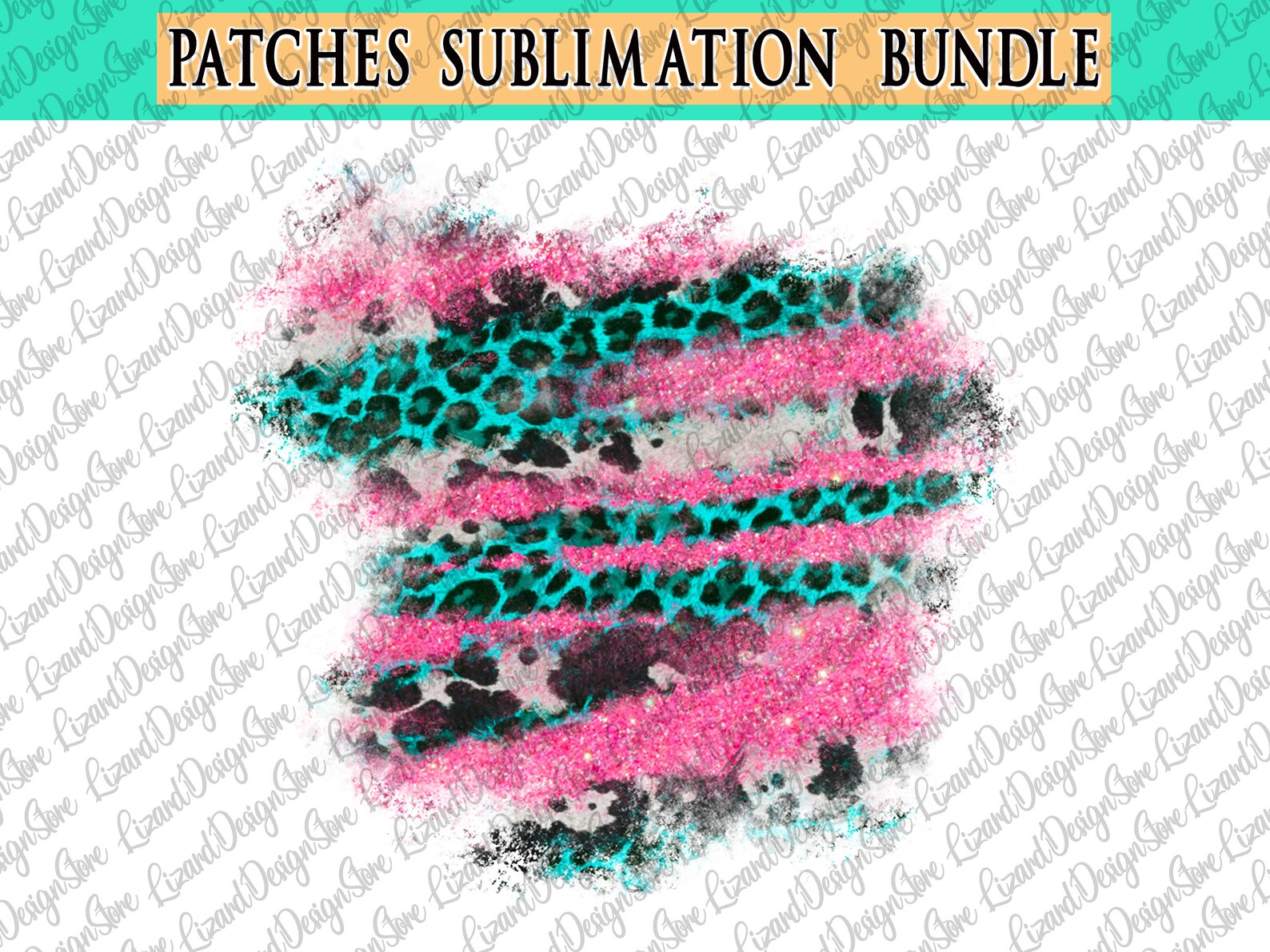 Pink Glitter Leopard Patch Png Leopard Pink Patch Png - Etsy