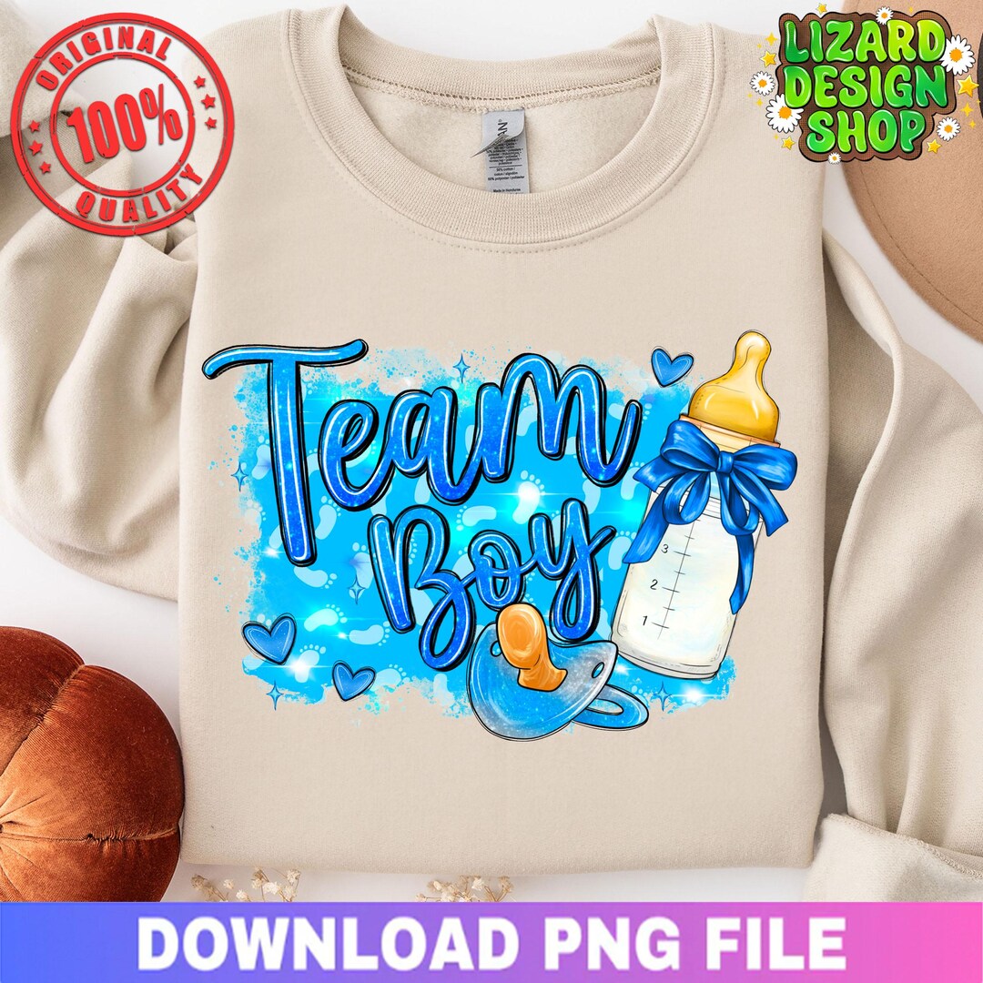 Team Boy Png Sublimation Design, Gender Reveal Png, Gender Party Png ...