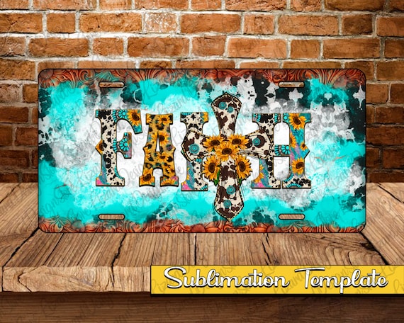 Faith License Plate Png Western Faith Png Cowhide Faith Png - Etsy