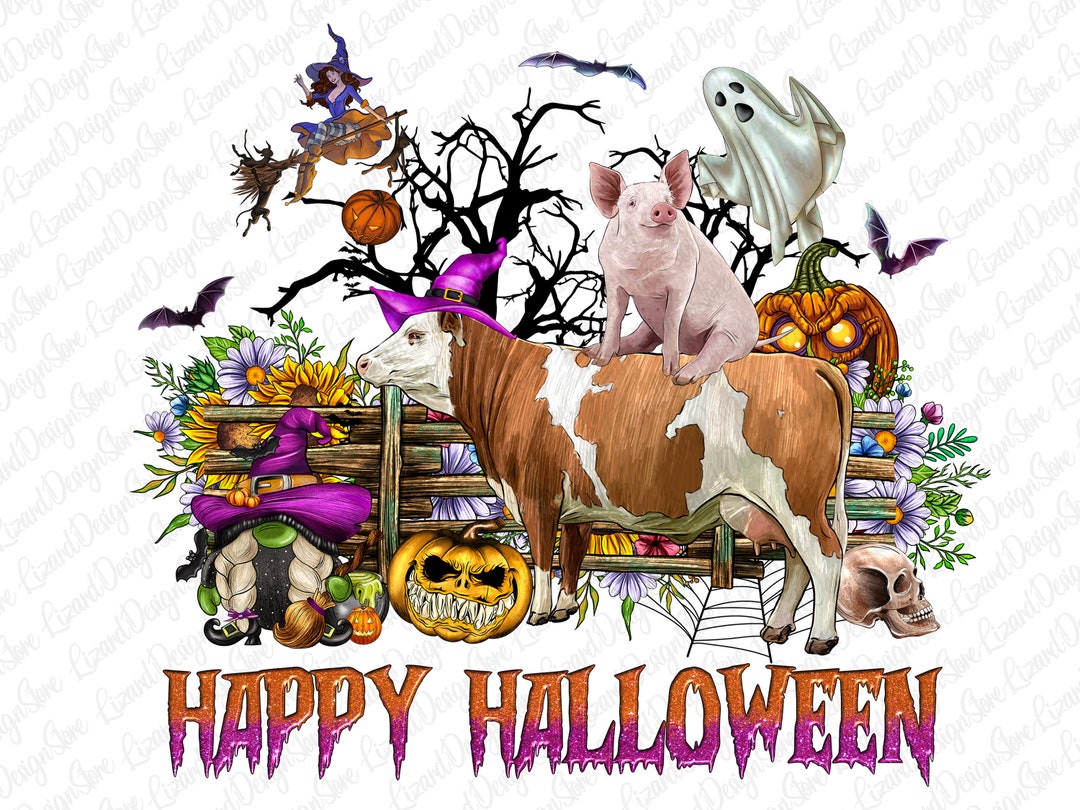 Happy Halloween Farm Animals Png, Farmer Png, Halloween Farmer,farm ...