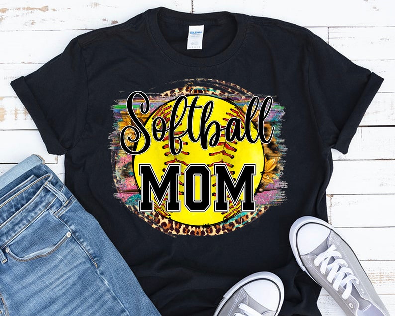 Leopard Softball Mom PNG Softball Mom Design Sublimation - Etsy