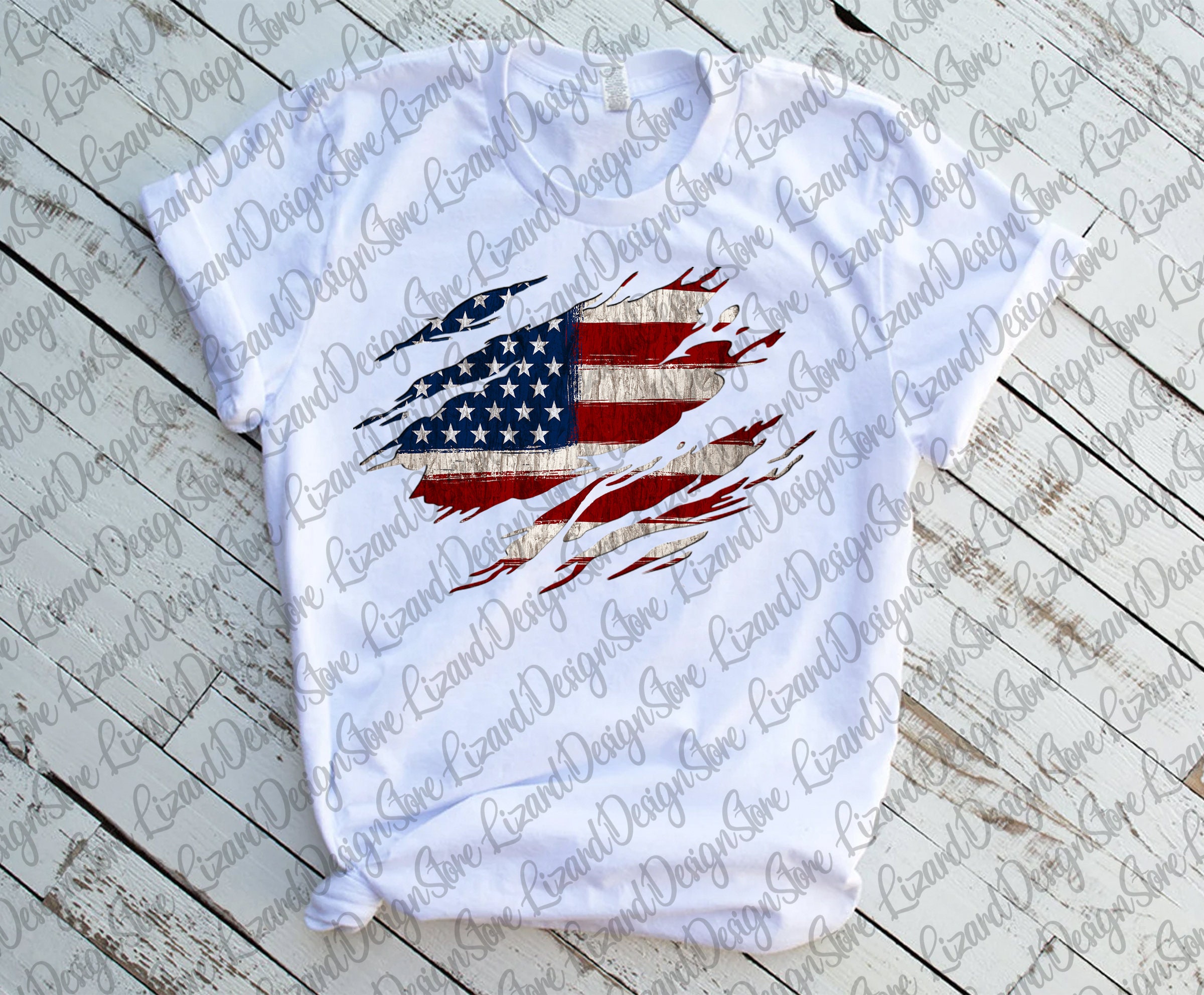 Usa Flag Claw Png File Ripped Design Usa Flag Sublimation - Etsy