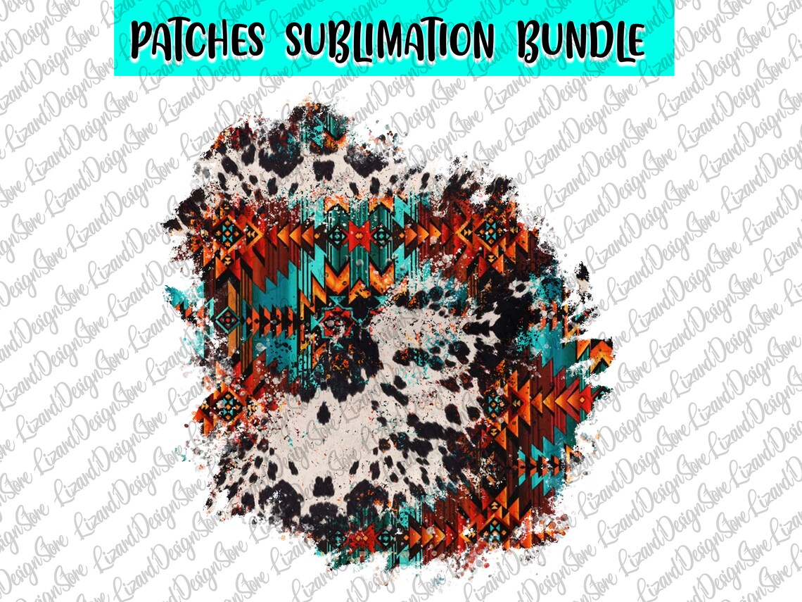 Aztec Cowhide PNG Patch Bundle Sublimation Design Cowhide - Etsy