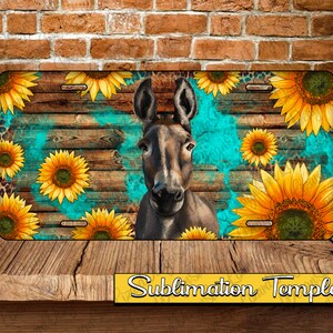 Donkey License Plate Sublimation Design,donkey License Plate Png ...