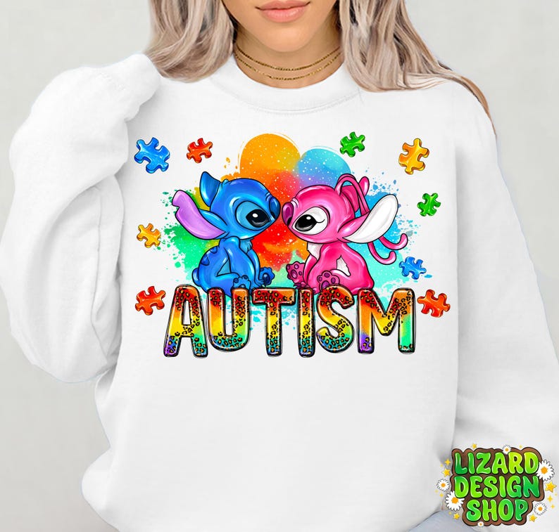 Autism Stitch With Lilo Png, Sublimation Design Download, Autism ...