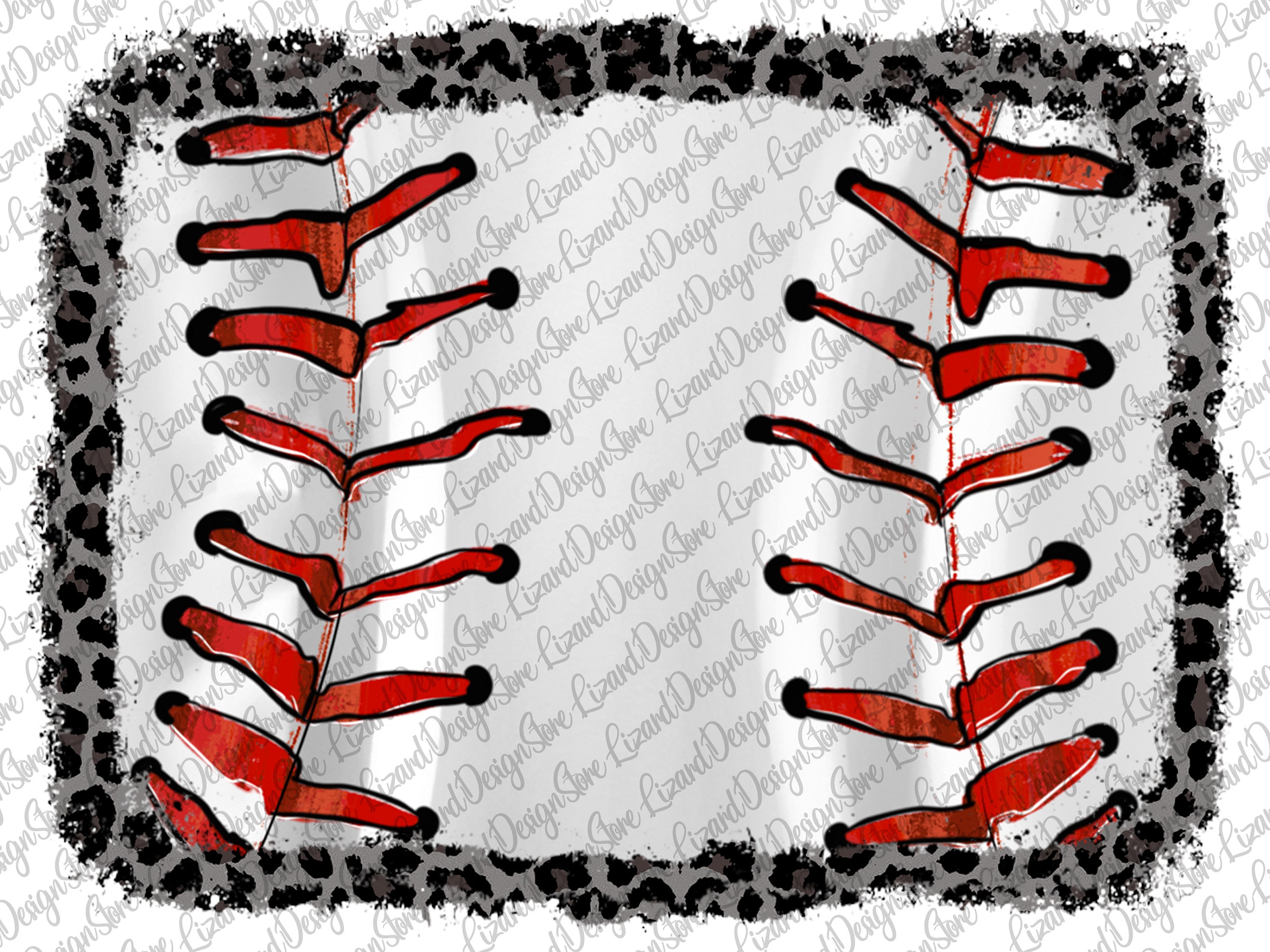 Baseball and Leopard Grunge Design Distressed Baseball Frame - Etsy
