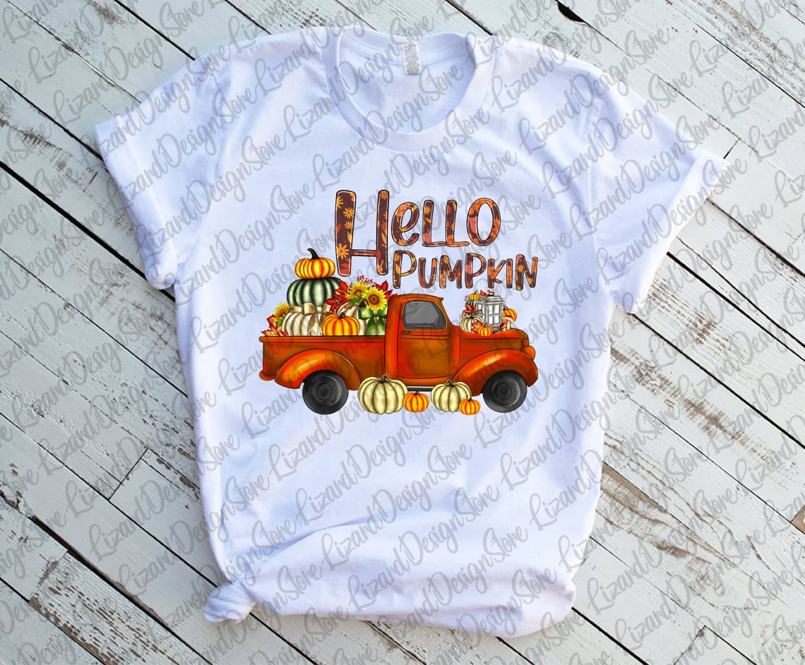 Hello Fall Pumpkin Truck Png Pumpkin Truck Png Fall Pumpkin - Etsy