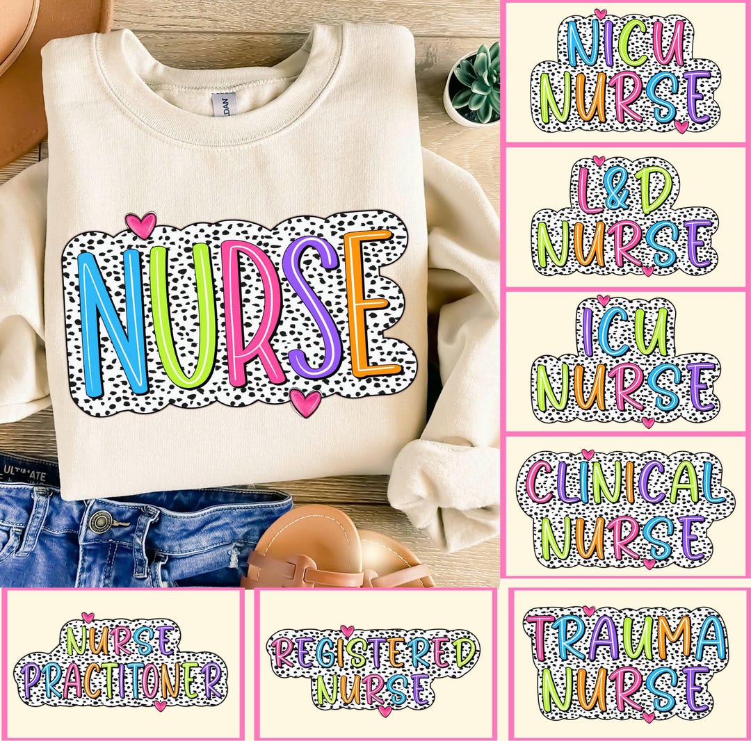 Nurse Dalmatian Bundle Png Sublimation Design Download, Nurse Bundle ...