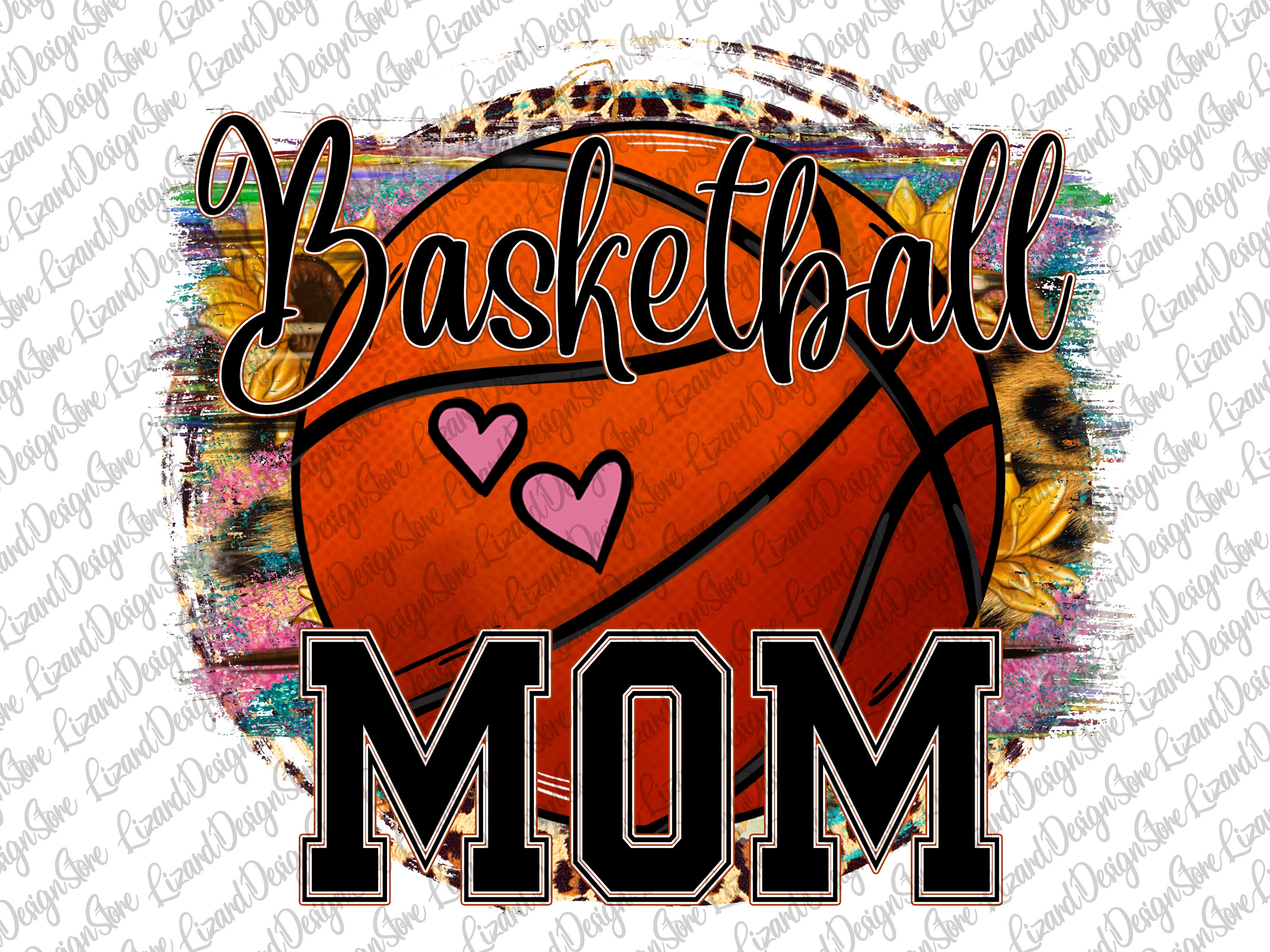 Basketball Mom PNG Basketball Mom Leopard Design Basketbal - Etsy