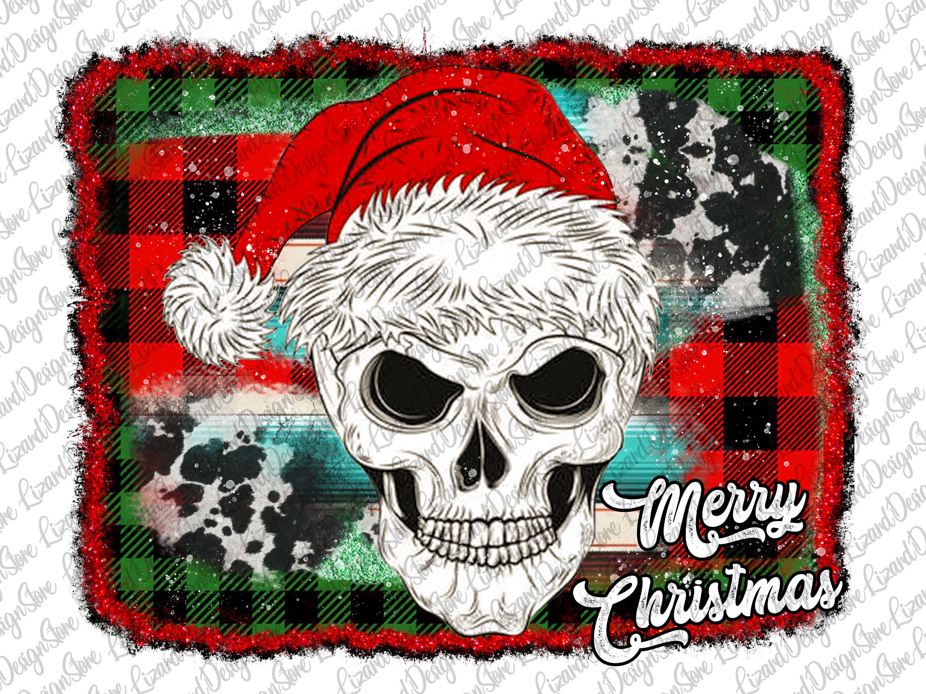 Merry Christmas Skeleton PNG Skeleton Christmas Design | Etsy