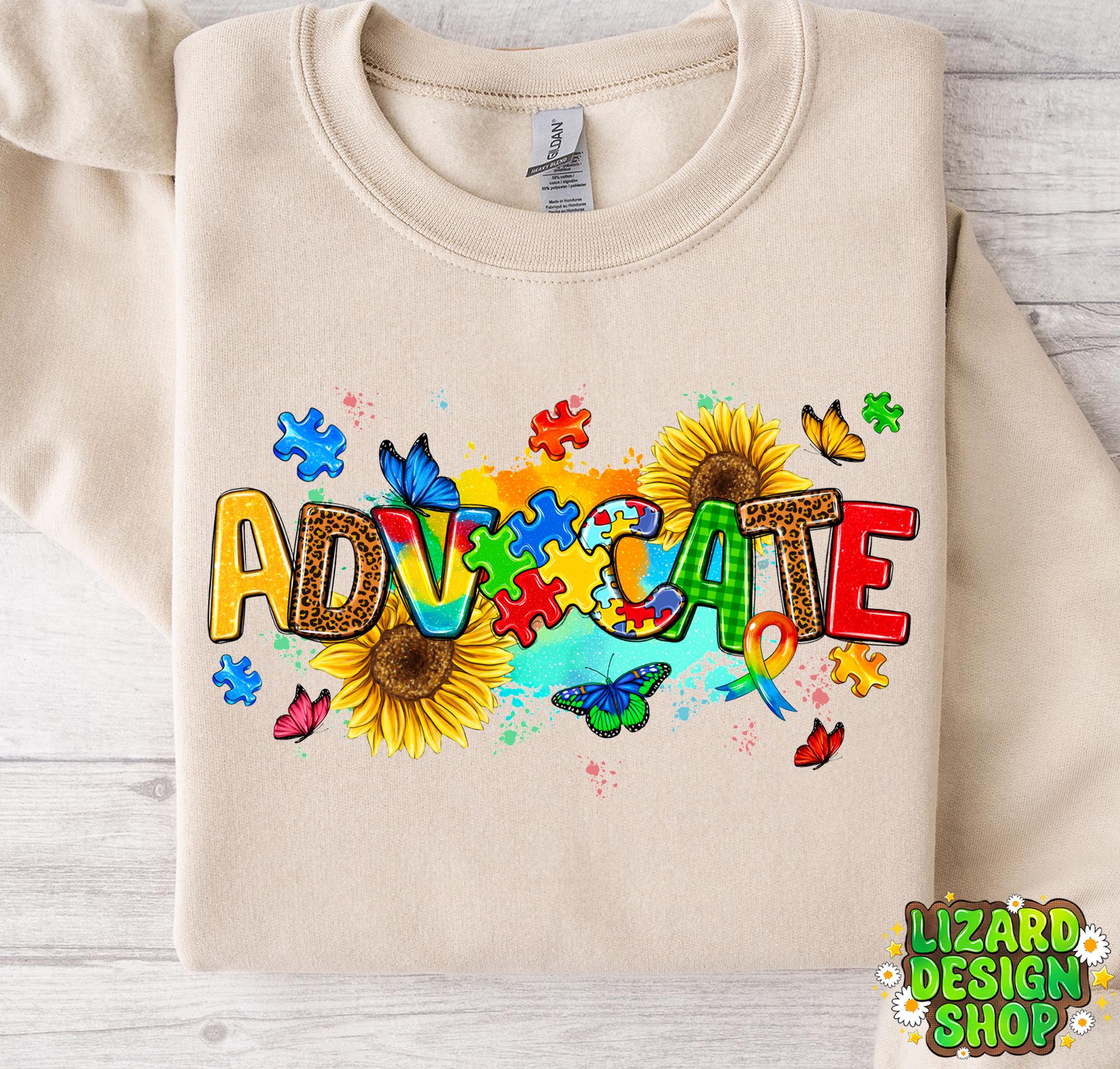 Advocate Autism Png Sublimation Design Download, Autism Awareness Png ...
