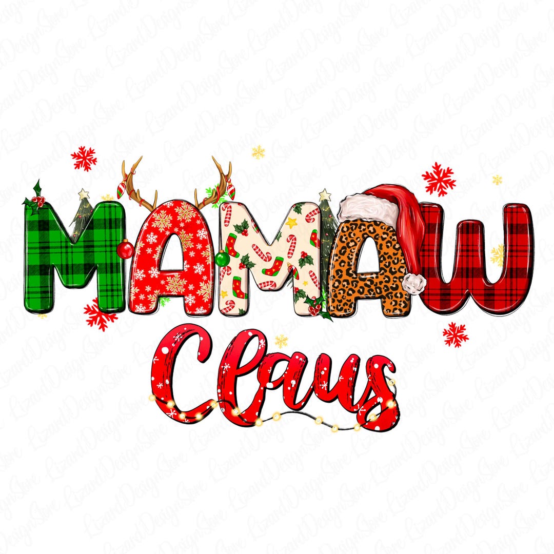 Mamaw Claus Png, Christmas Png, Retro Christmas,christmas Sublimation ...