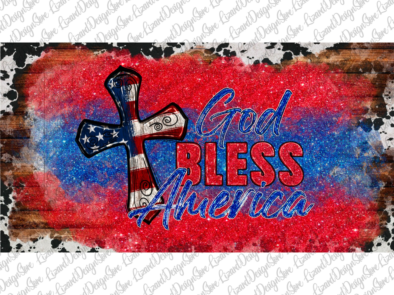 Cross God Bless America License Plate Png God Bless America - Etsy