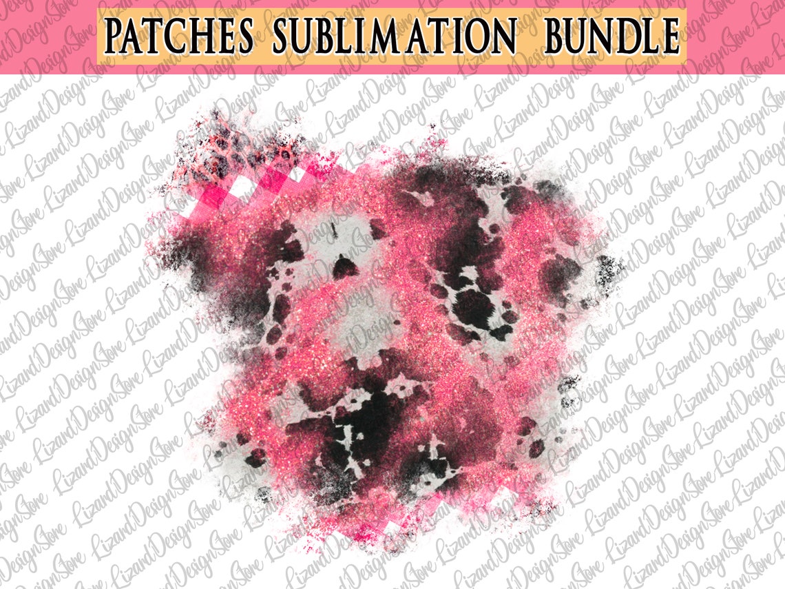 Pink Glitter Leopard Patch Png Leopard Pink Patch Png - Etsy