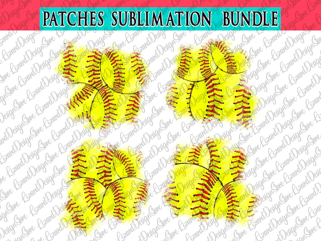 Softball Patch PNG Bundle Sublimation Design, Softball Patches Png ...