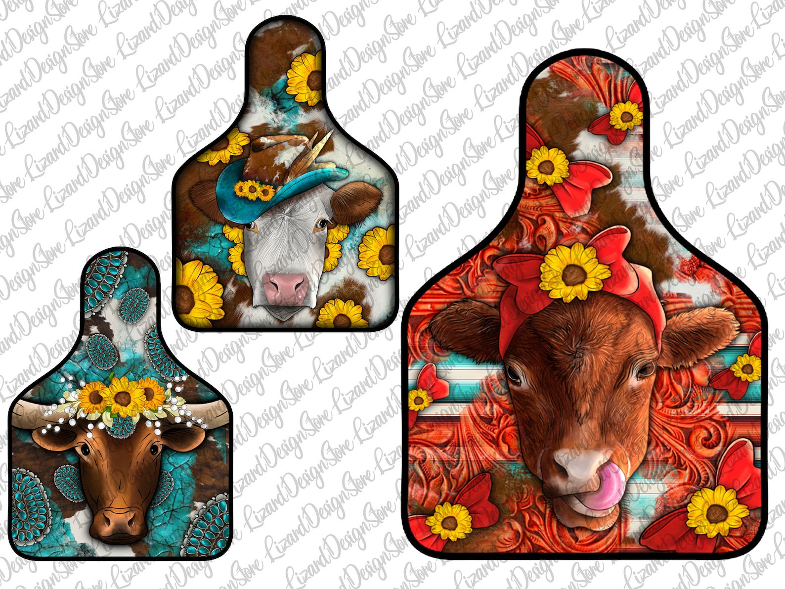 Western Cow Show Tag Png Cow Tag Cowhide Cow Bundle Png - Etsy