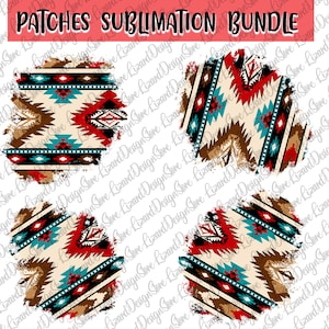 Aztec Cowhide PNG Patch Bundle Sublimation Design, Aztec Patches, Aztec ...