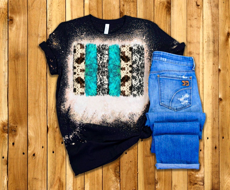 Turquoise Western Cowhide Background Png Cowhide Brush - Etsy