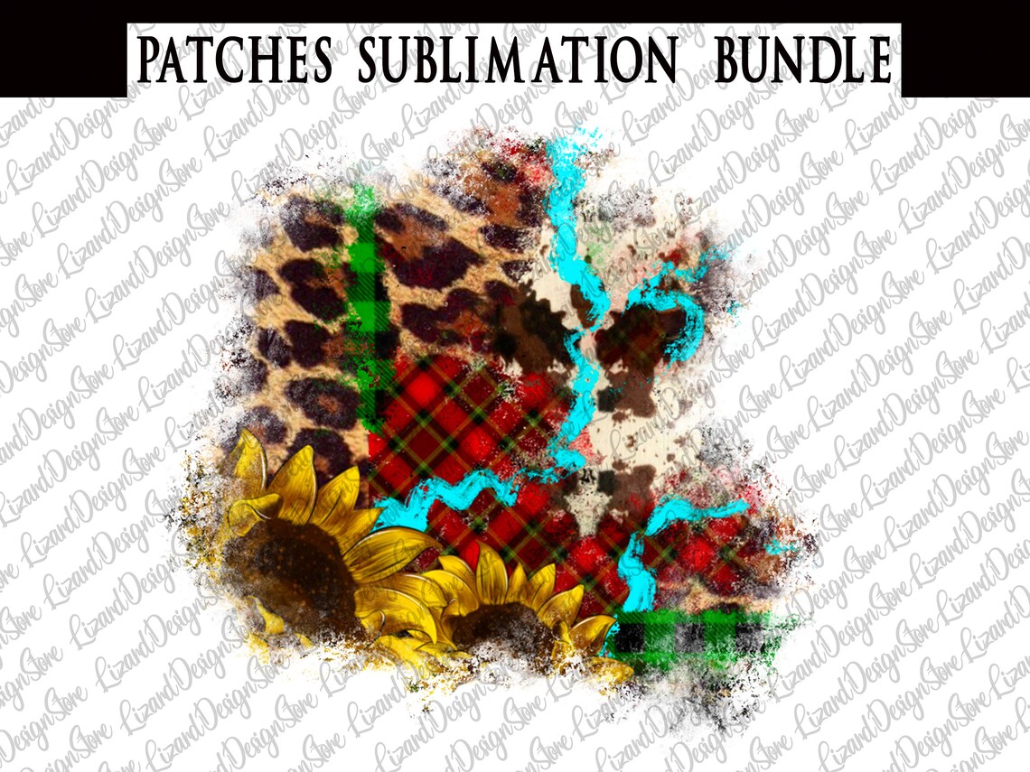 Sunflower Leopard Patch Png Western Patches Bundle Png - Etsy