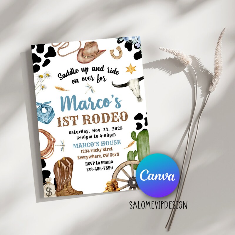My 1st Rodeo Birthday Invitation - Etsy