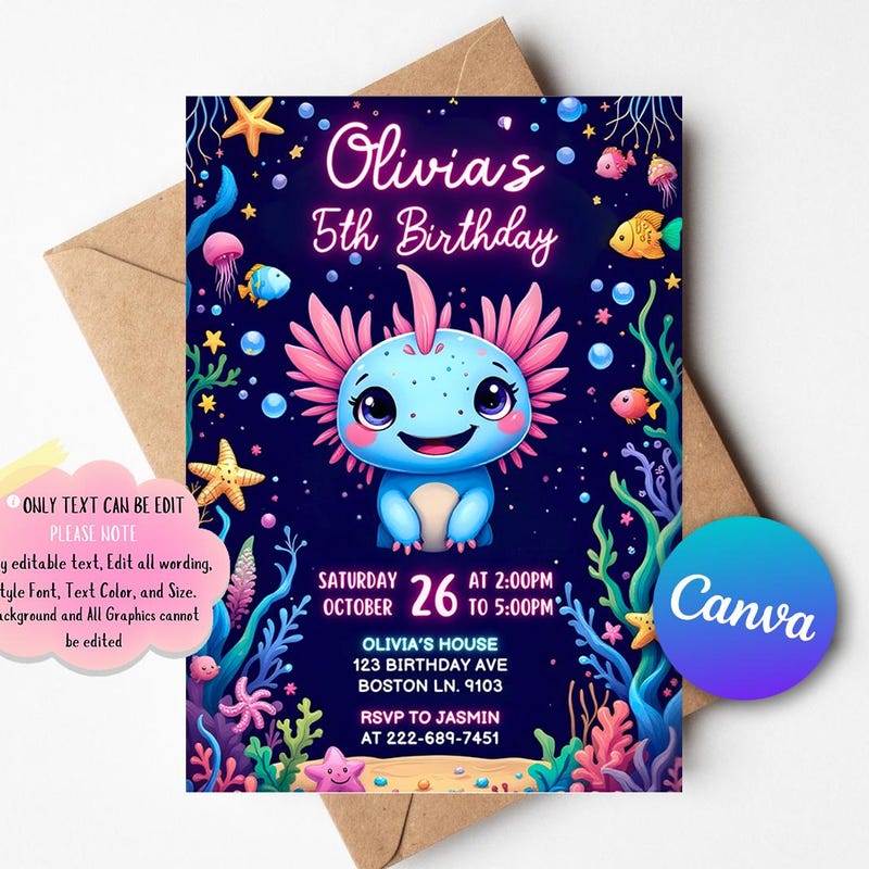 Axolotl Birthday - Etsy