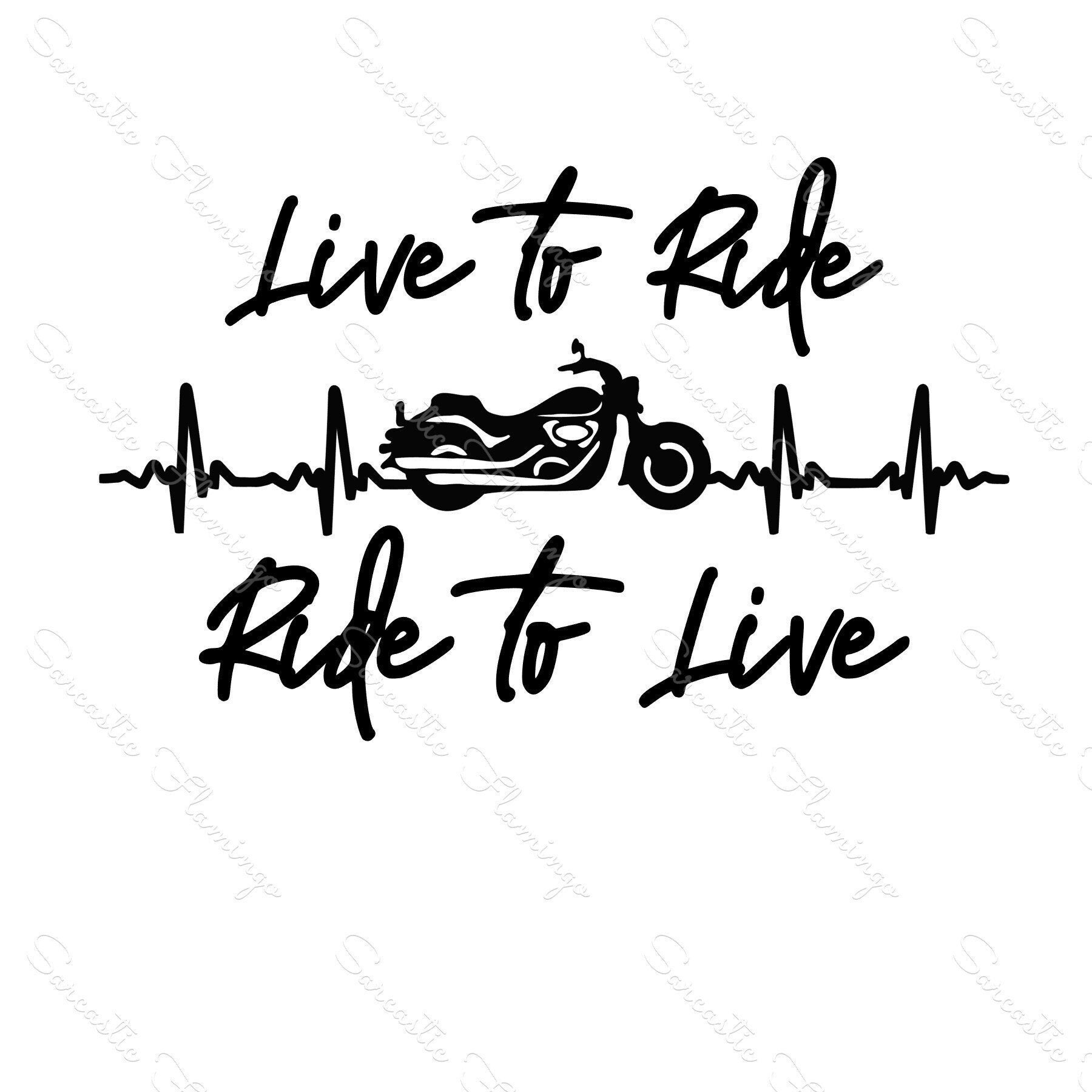 Live to Ride EKG, SVG DXF, Etc - Etsy