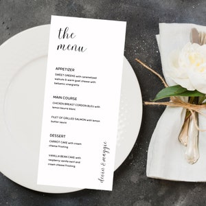 Customizable Wedding Reception Activity Sheet Game & Menu Template ...