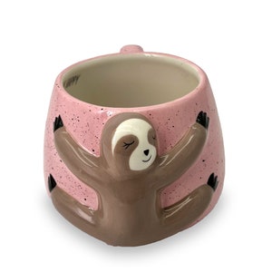 Sloth Coffee Mug Ceramic, Coworker Gift for Sloth Lover, Fun Sloth Gift ...