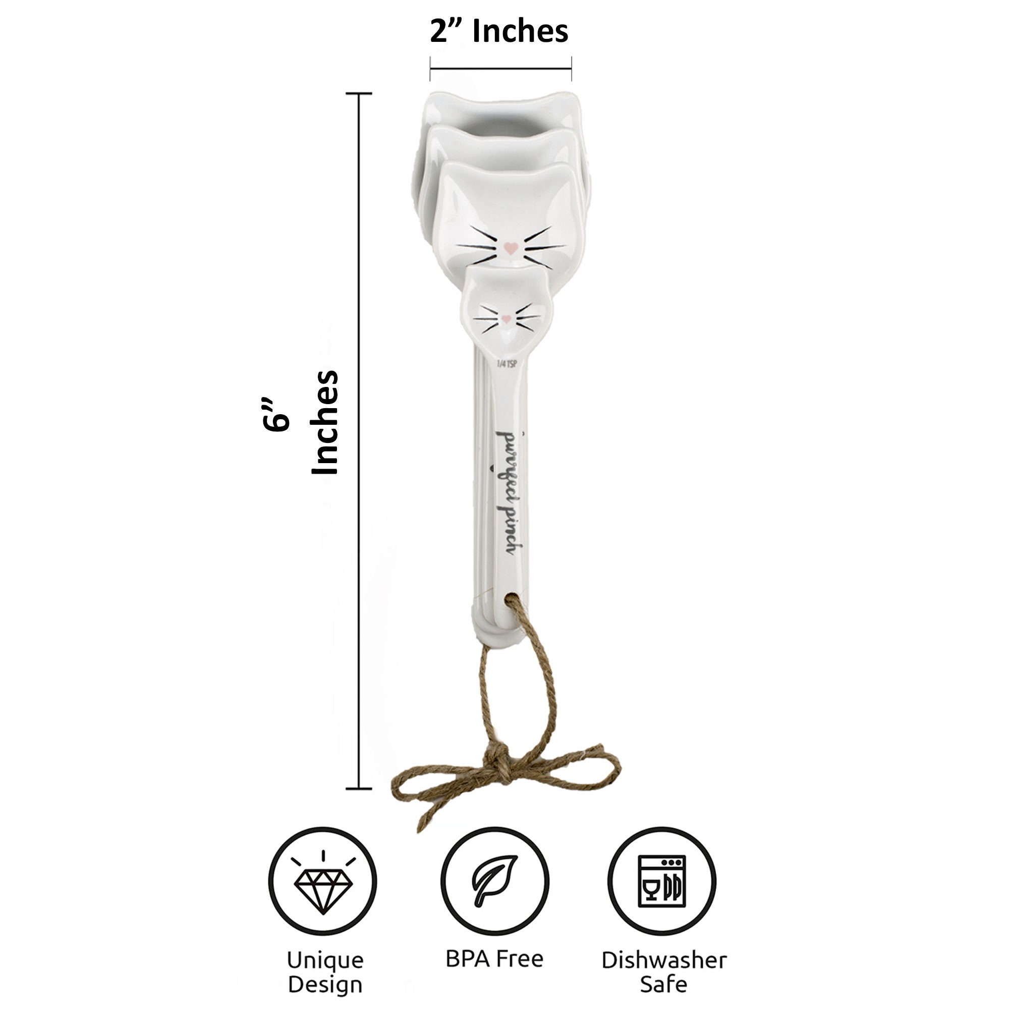 Cat Ceramic Measuring Spoons Measuring Spoon Set of 4 Spoon - Etsy