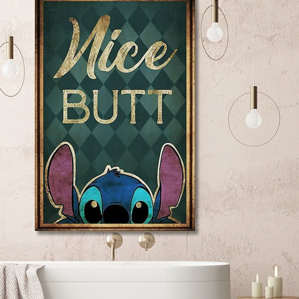 Stitch Toilet Print - Etsy