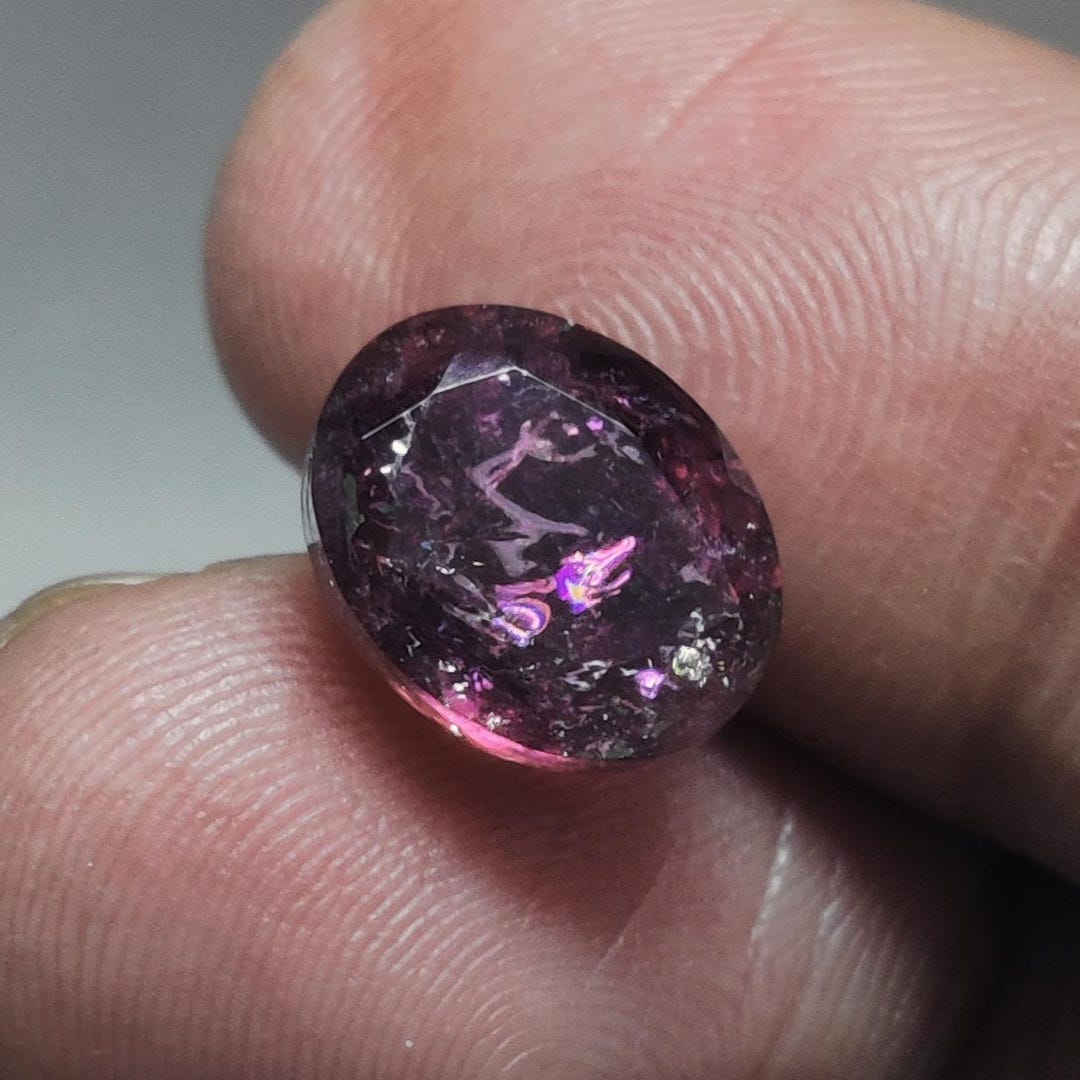 Natural Rare Sparkles Tourmaline Oval With Rainbow Size 10.2x8.2 MM ...