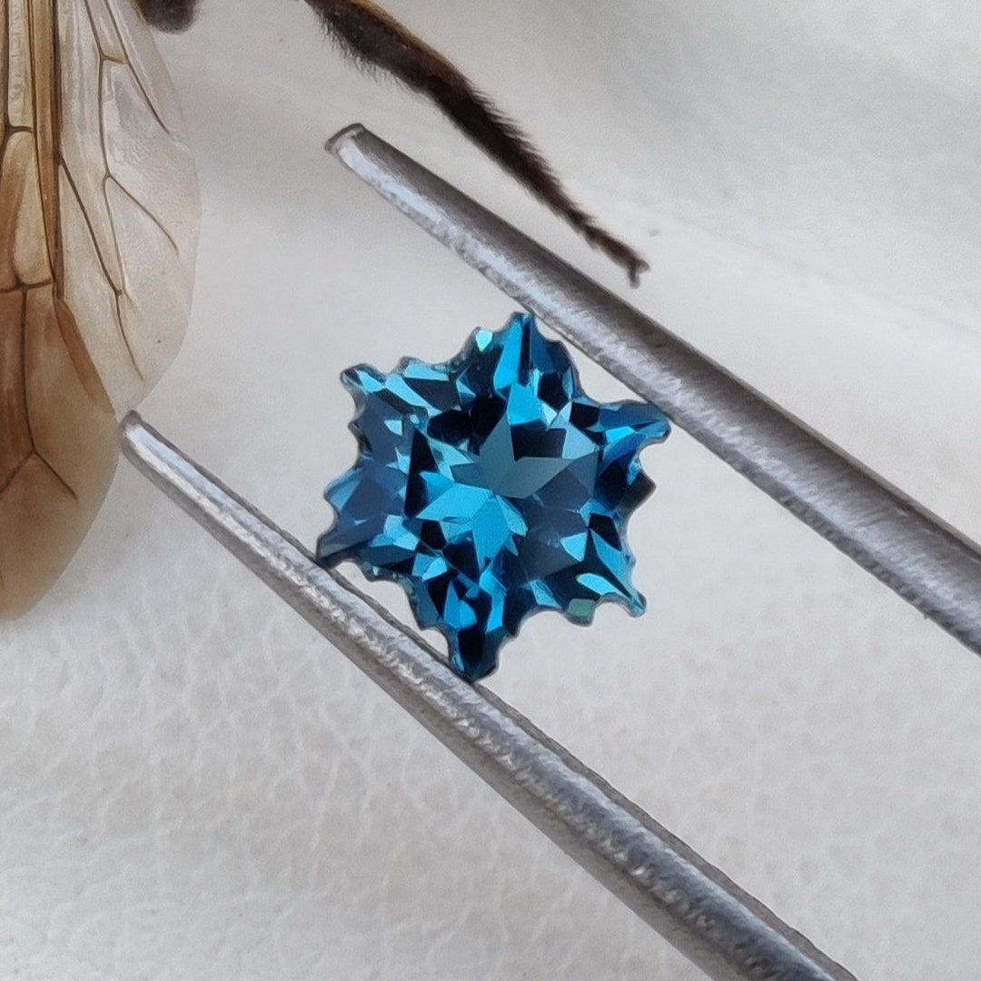 Natural London Blue Topaz Special Star Cut 5 X 5 MM 6 Point Star Good ...