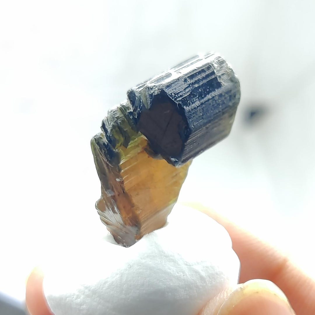 Natural Rare Stunning Bio Color Tourmaline Crystal Earth Mineral Mount ...