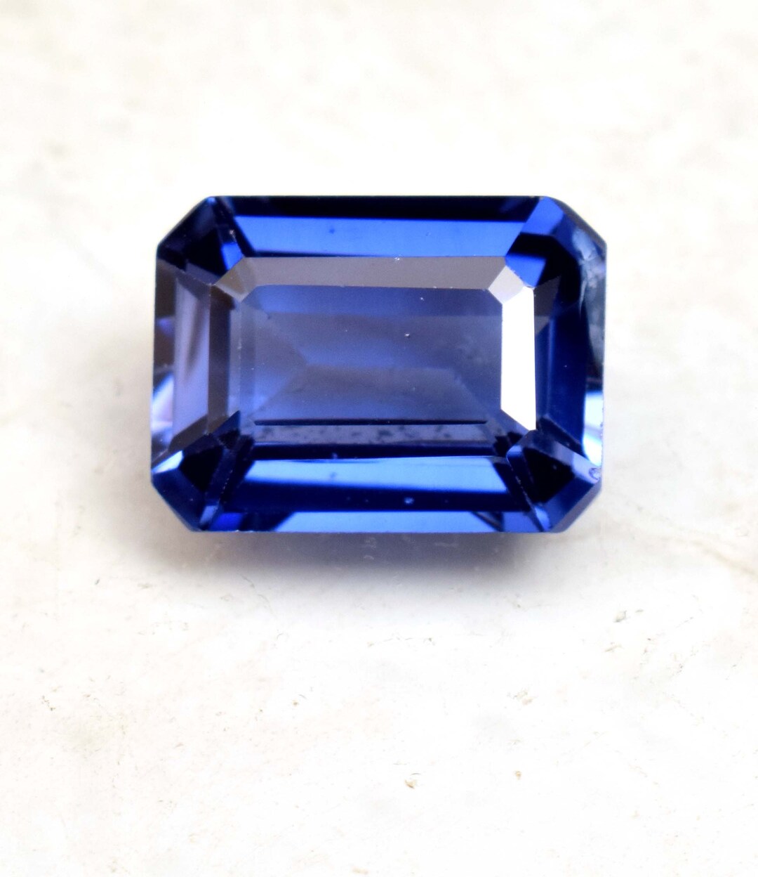 Natural Ceylon Blue Sapphire 7.50 Ct Emerald Cut Certified Loose ...